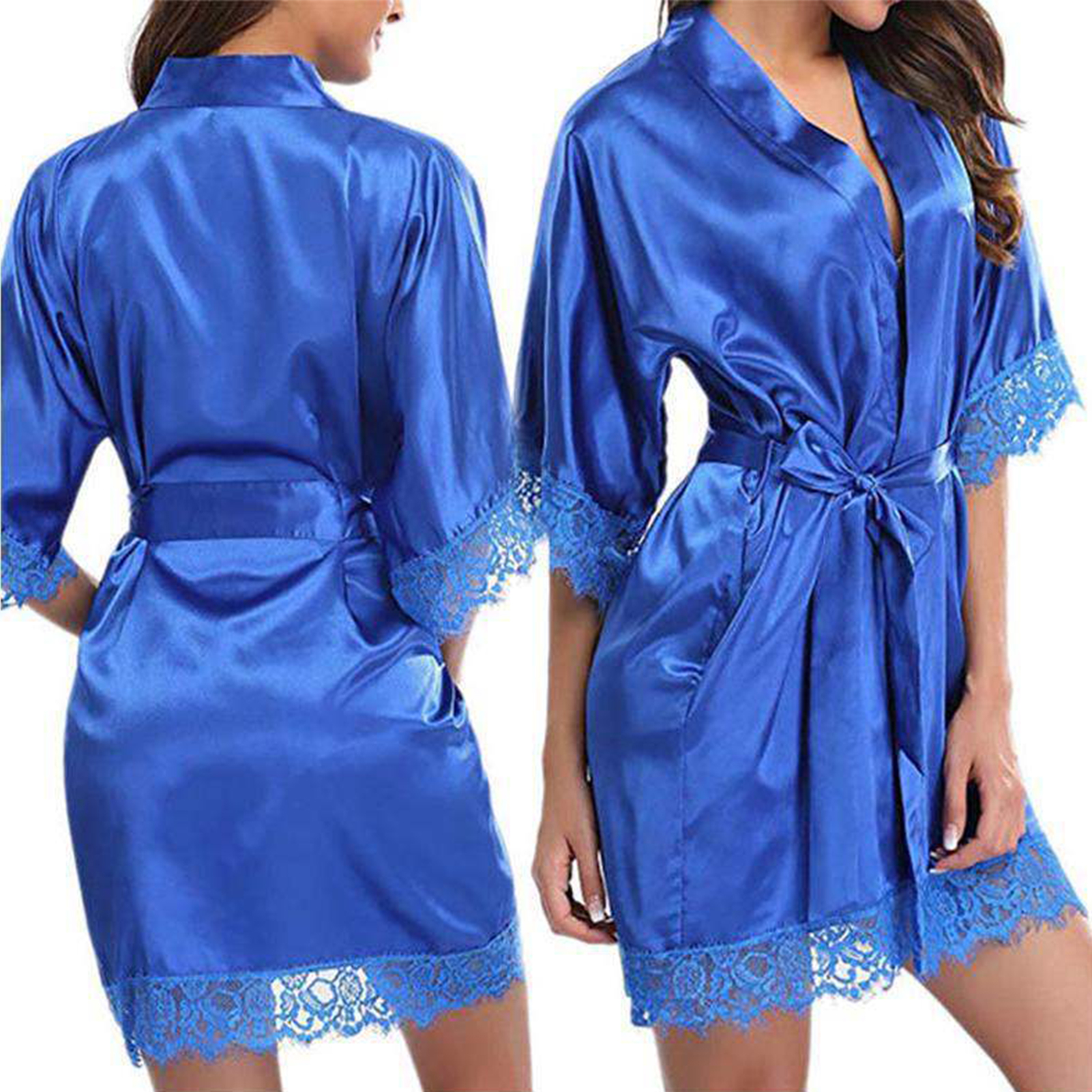 Sleeping Robes Solid Color Stain Lady Sleeping Gown