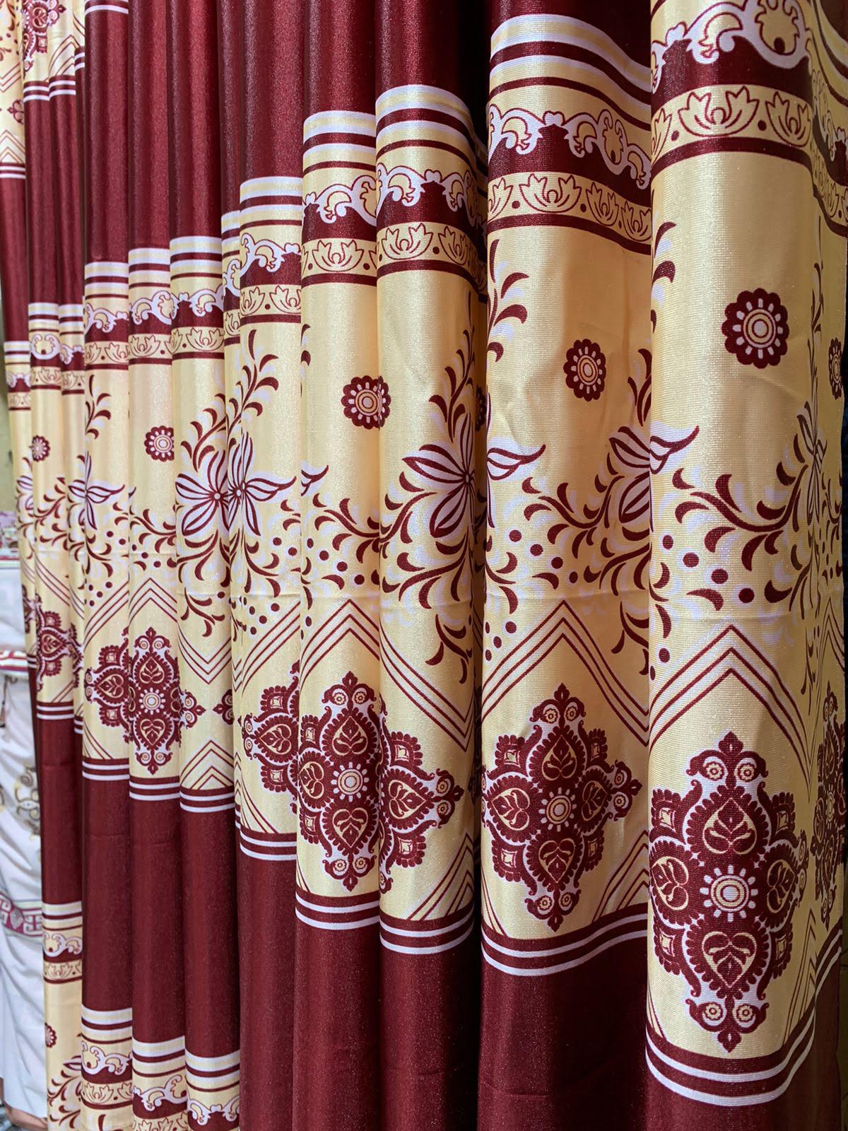 Synthetic Curtain - Blue Parda, Porda, windows porda, door porda, ( 2 ...