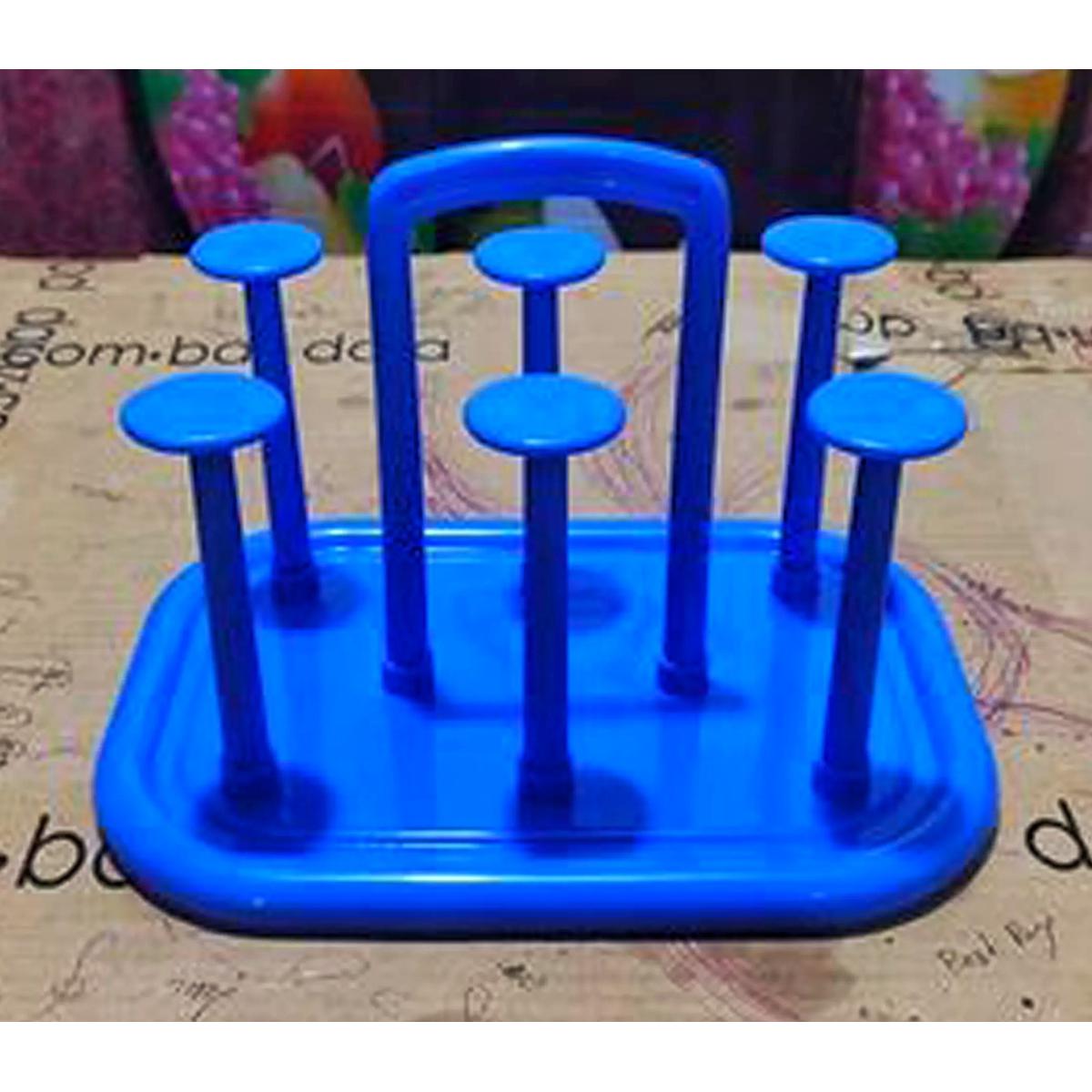 Plastic Glass Stand - Navy Blue | Daraz.com.bd