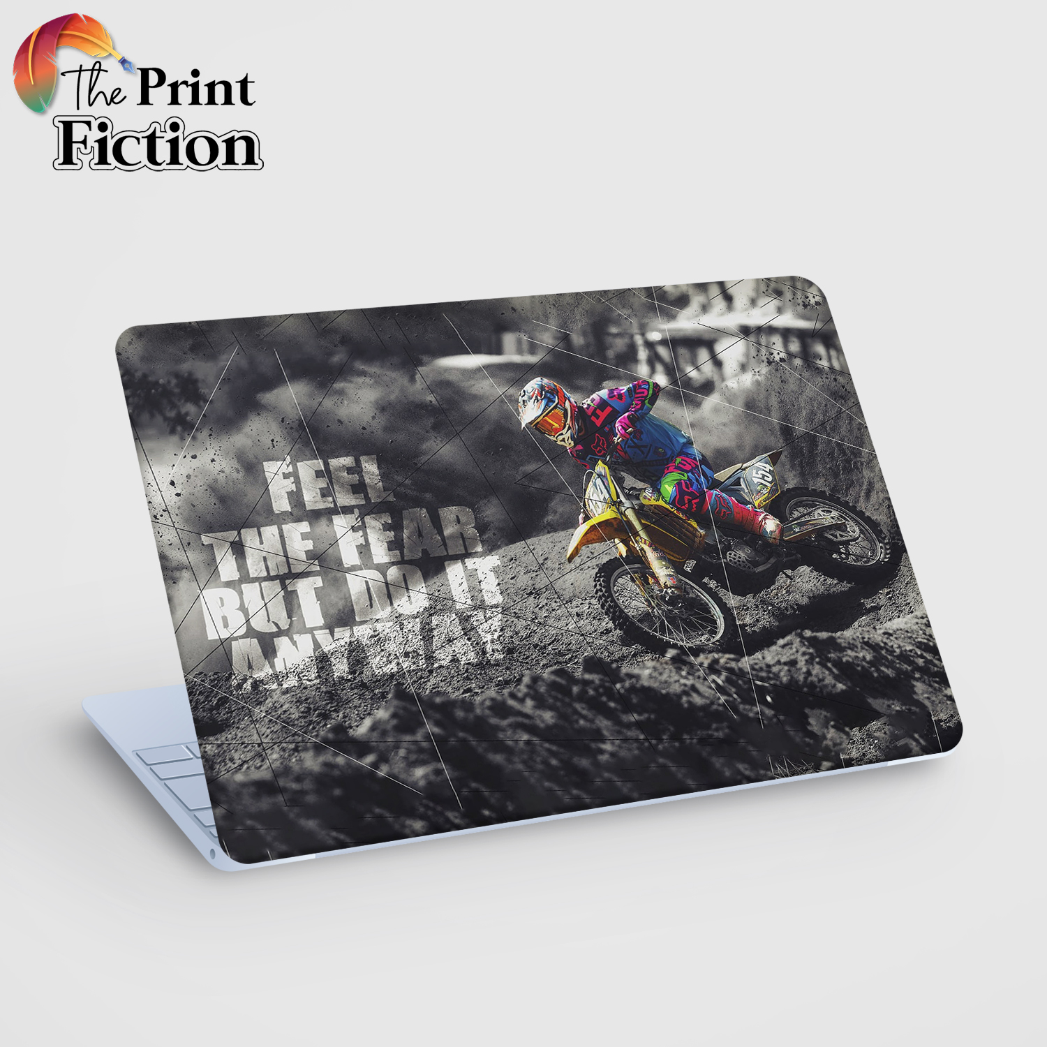 Yellow Dirt Bike With Text Overlay, Feelings, Quote, Black And White ...