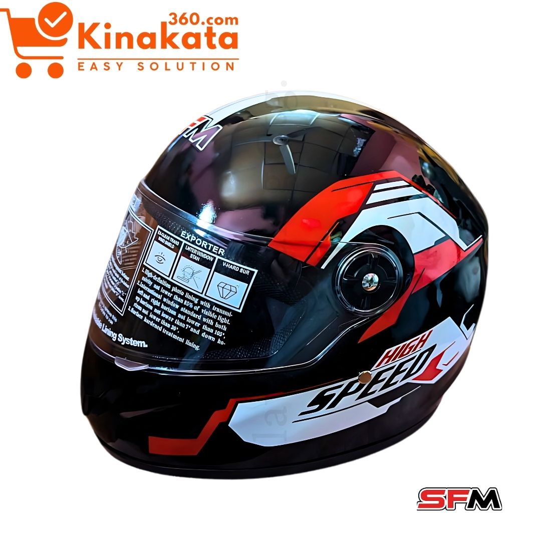 SFM 360V High-Speed Full Face Bike Helmet – Aerodynamic Design, ABS ...