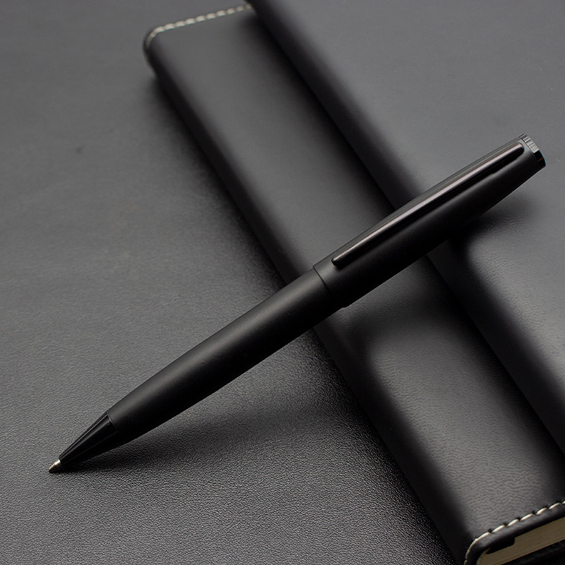 Metal Frosted Ballpoint Pen Stationery Calligraphy Writing Rotating Gel ...