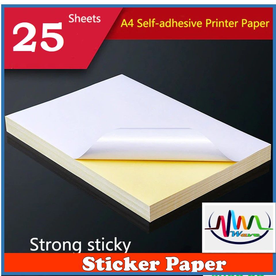 Sticker Paper Printable - A4 size - 25 Pcs | Daraz.com.bd