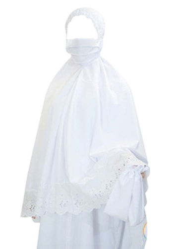 Libas Al Ihram Ladies Ihram (3 Pcs Set - Hijab, Borka, Payjama)-(BA)