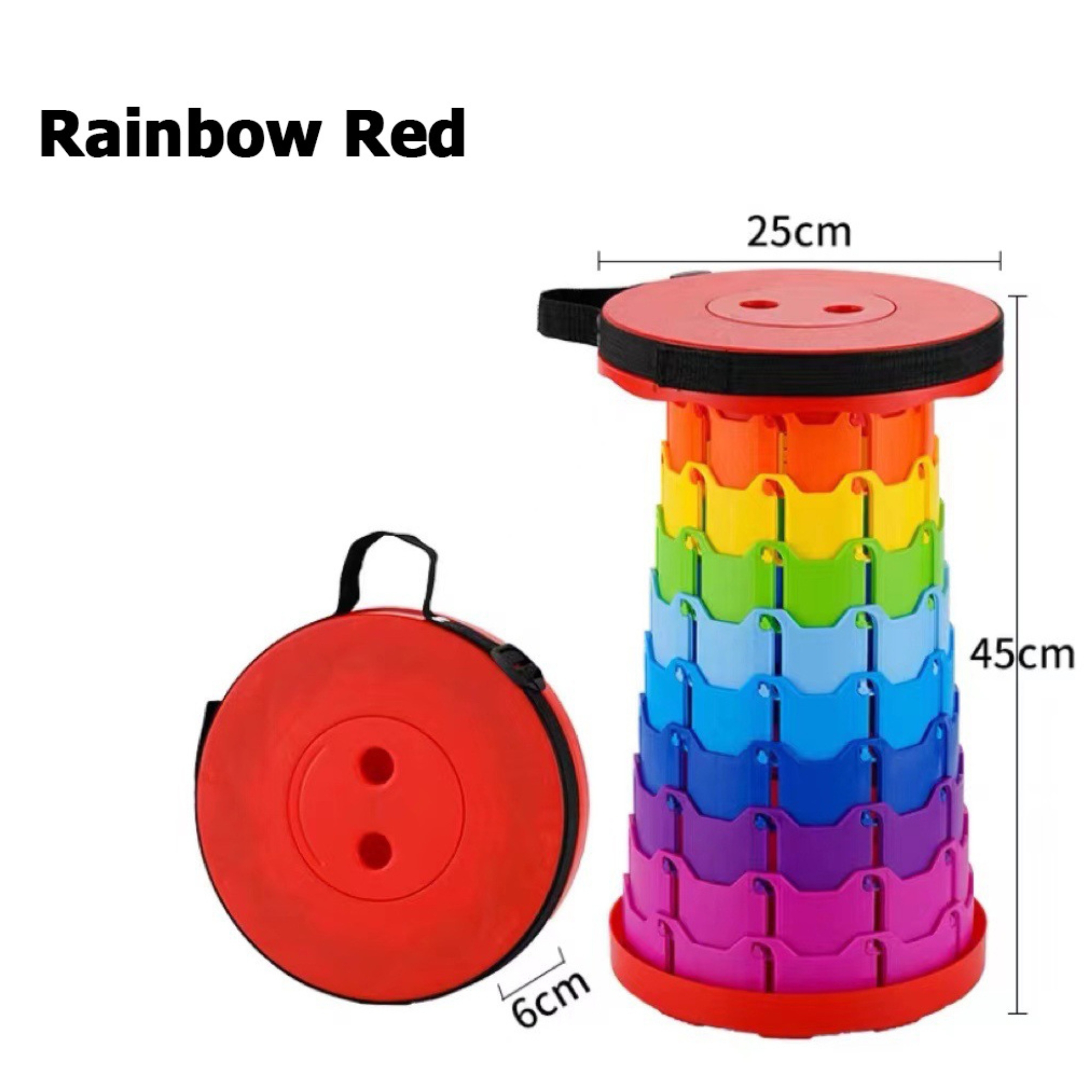 Outdoor Foldable Rainbow Telescopic Stool Retractable Portable Foldable ...