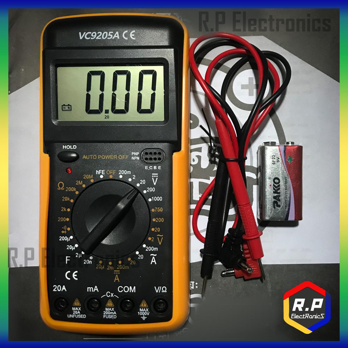 Digital Multimeter VC9205A Professional Digital Multimeter AC DC LCD ...
