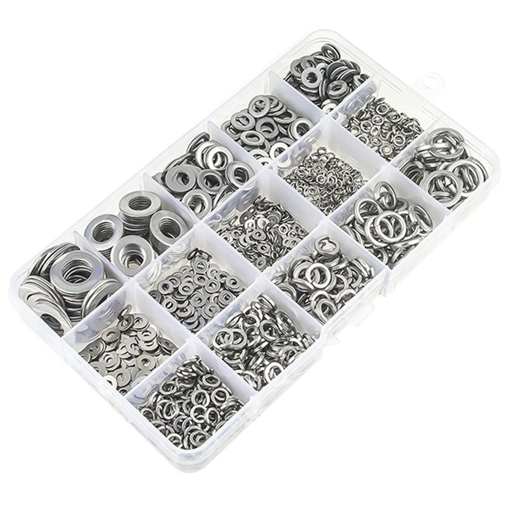 304 Stainless Steel Flat Washer and Lock Washer Assortment Set(1400 ...