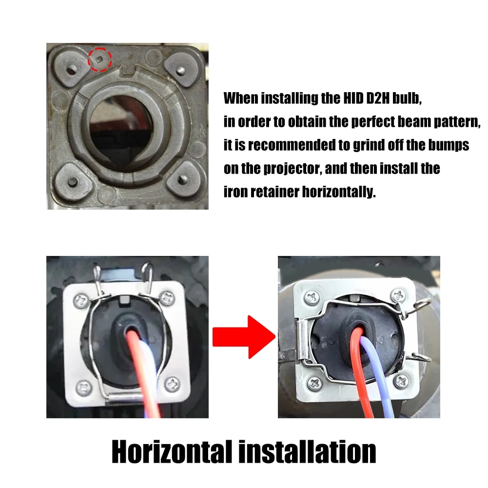 D4s Led Headlight Bulb D1S D3S Xenon Light Bulbs Holders Clip Rings ...