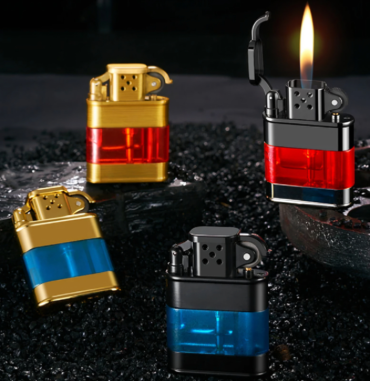 Creative Retro Grinding Wheel Flint Metal Lighter for Men | Daraz.com.bd