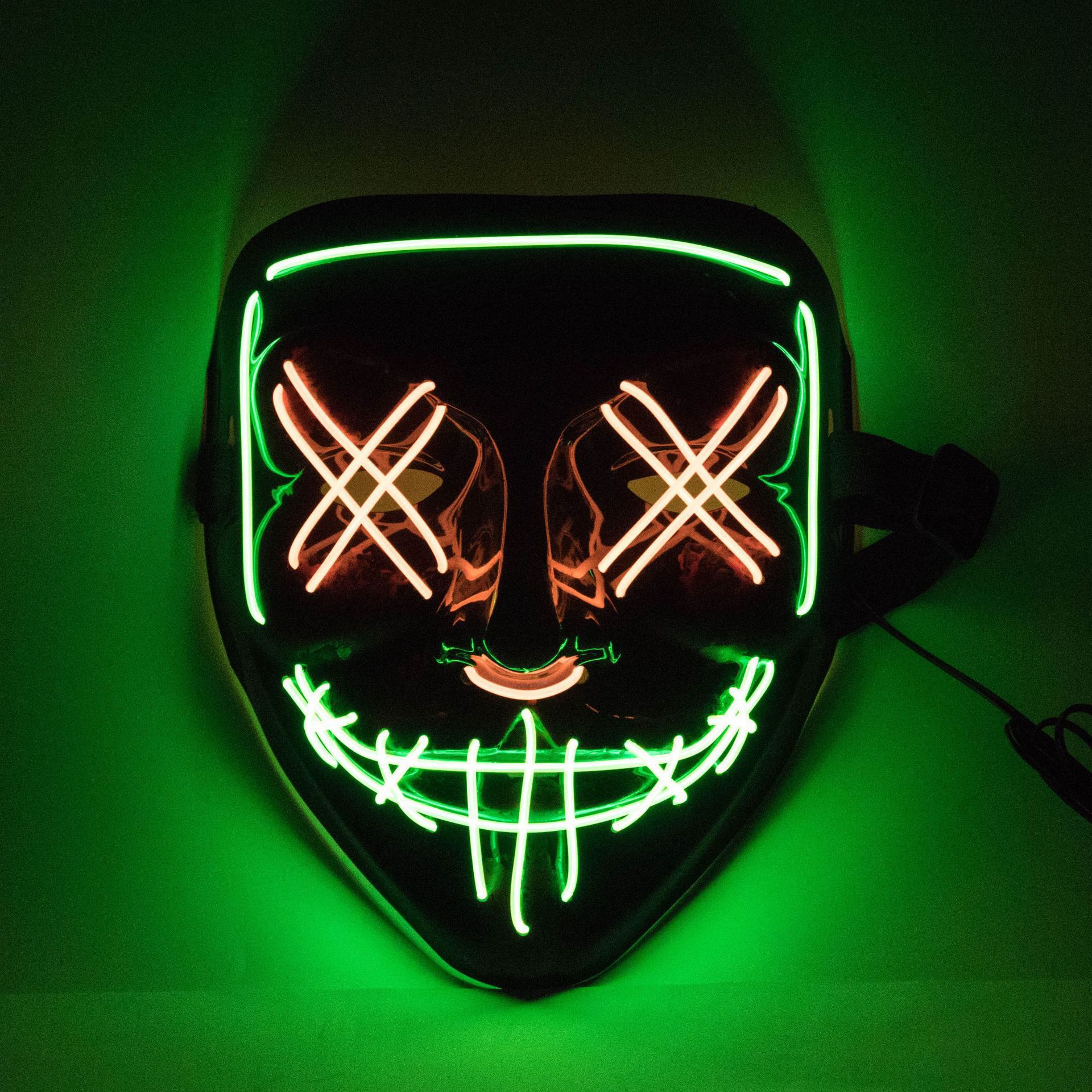 halloween party glow mask tik tok grimace fluorescent smiley face mask ...