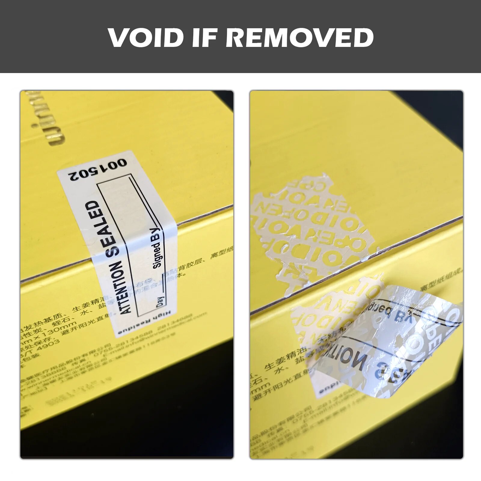 White tamper proof stickers Warranty Void Seal Label Adhesive labels ...