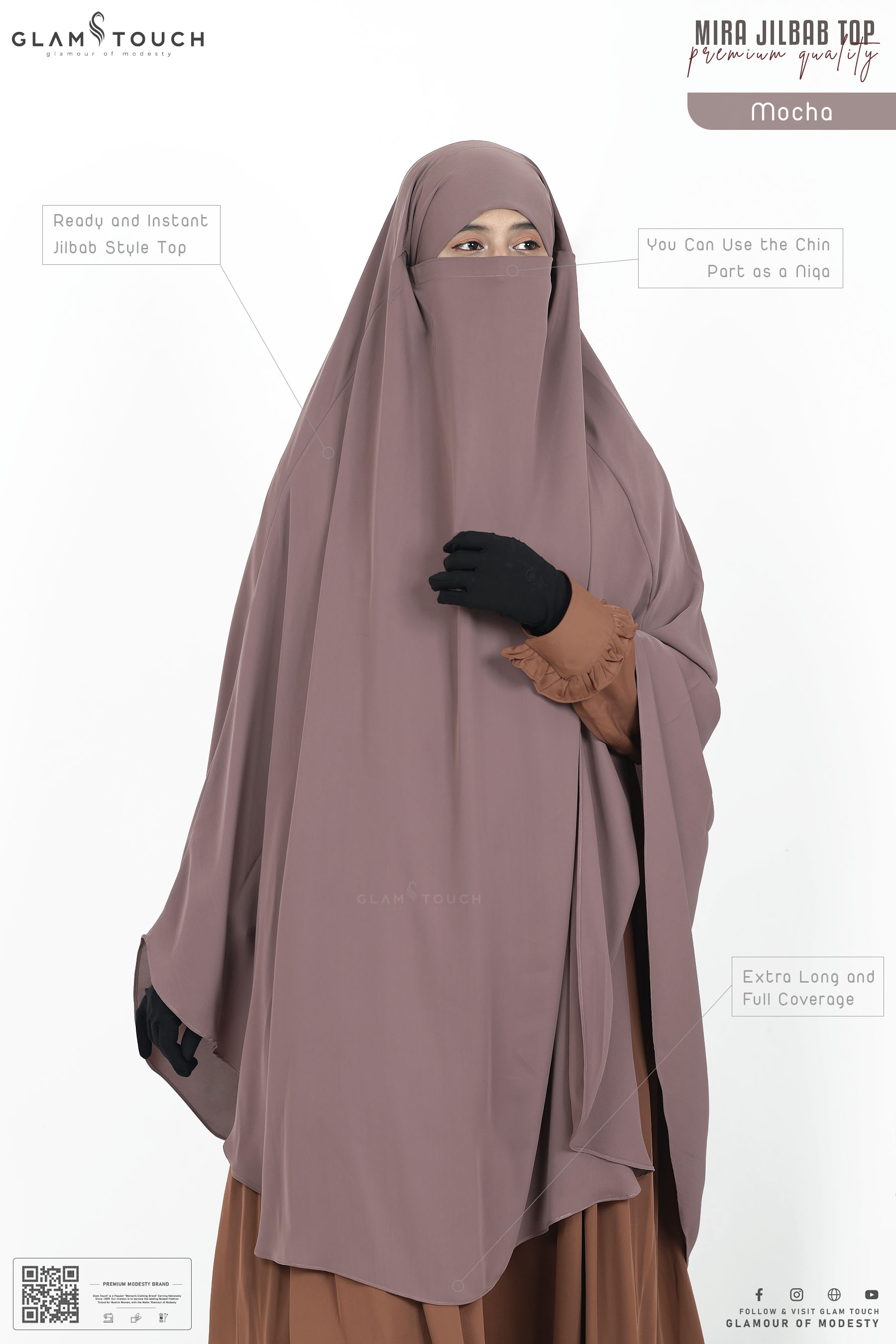 Glam Touch One Part Sleeveless Jilbab - Hijab Collection | Daraz.com.bd