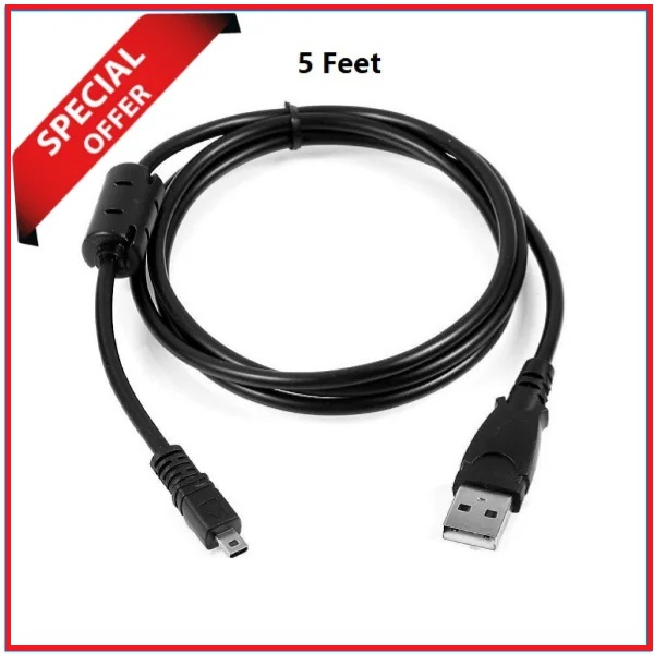 YE USB Data Transfer Cable for Nikon/Sony/Panasonic Cameras (5 Feet ...