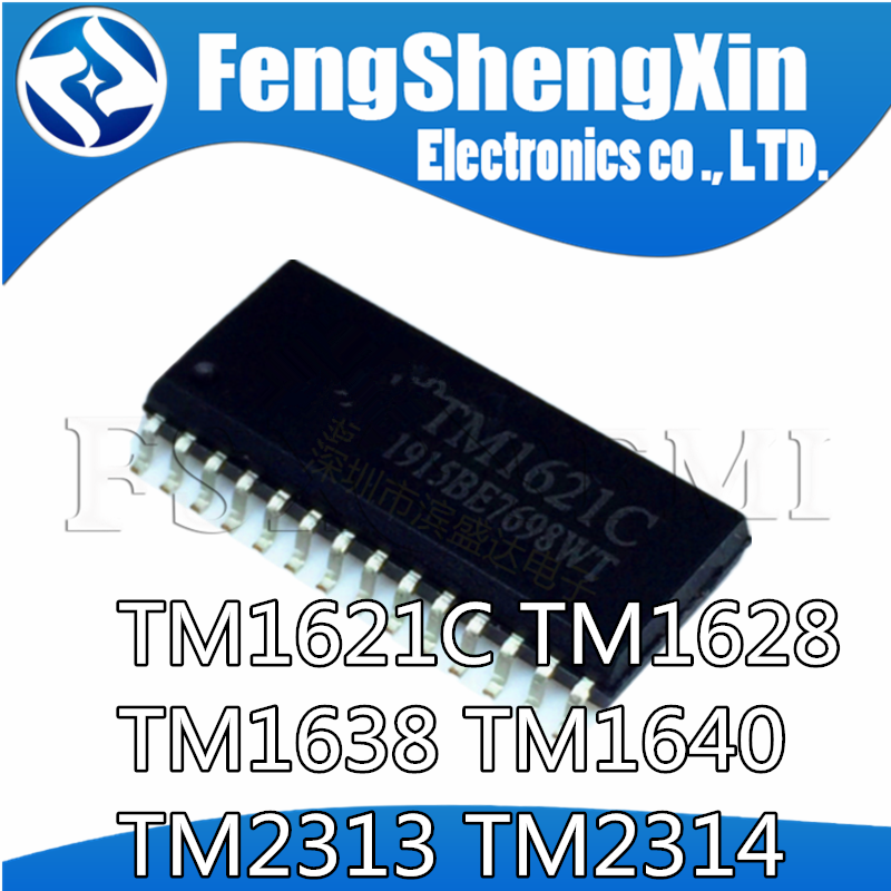 10pcs/lot TM1621C TM1628 TM1638 TM1640 TM2313 TM2314 LED digital tube ...