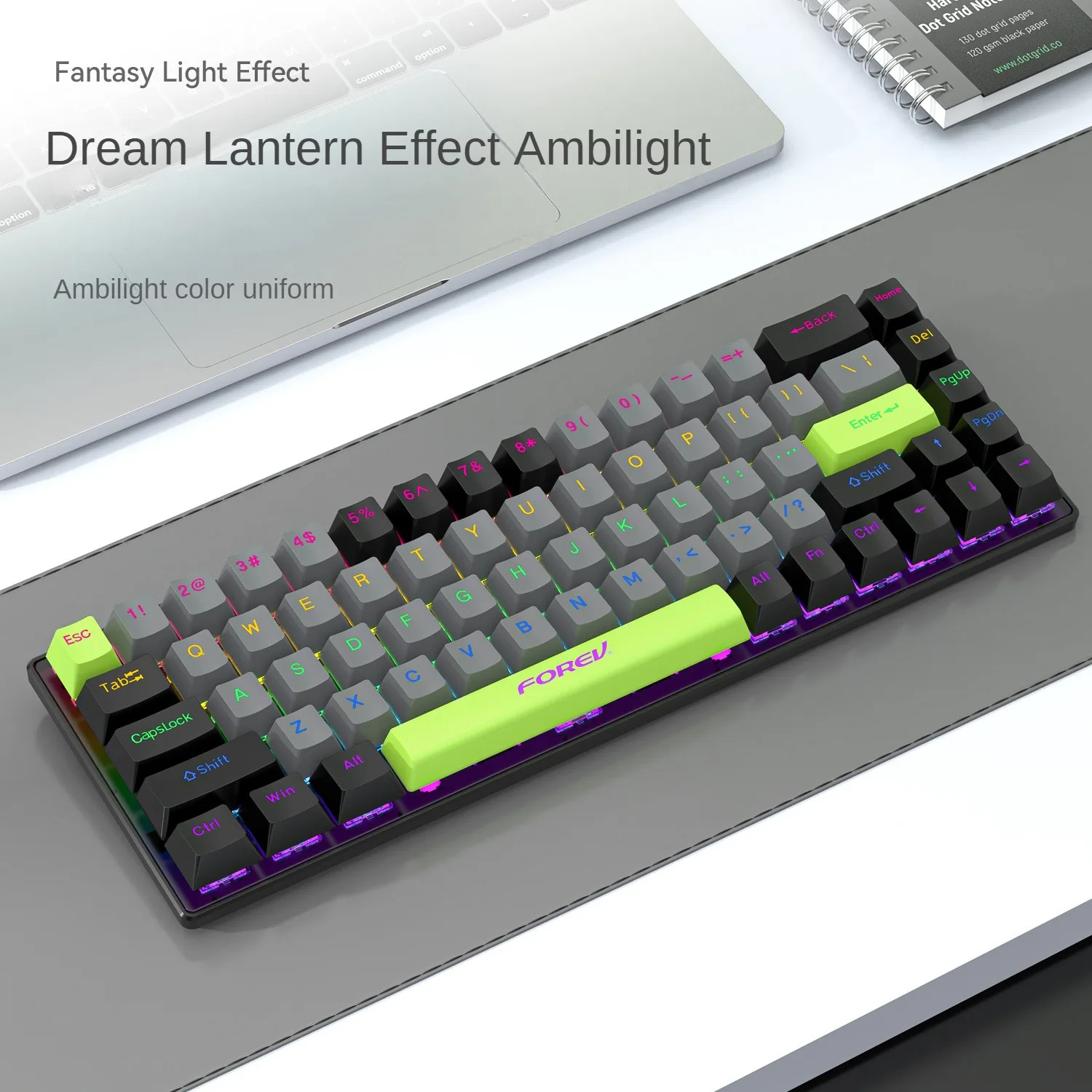 Forev Q68 Mechanical Gaming Keyboard 68 Keys RGB Wired USB Esports ...