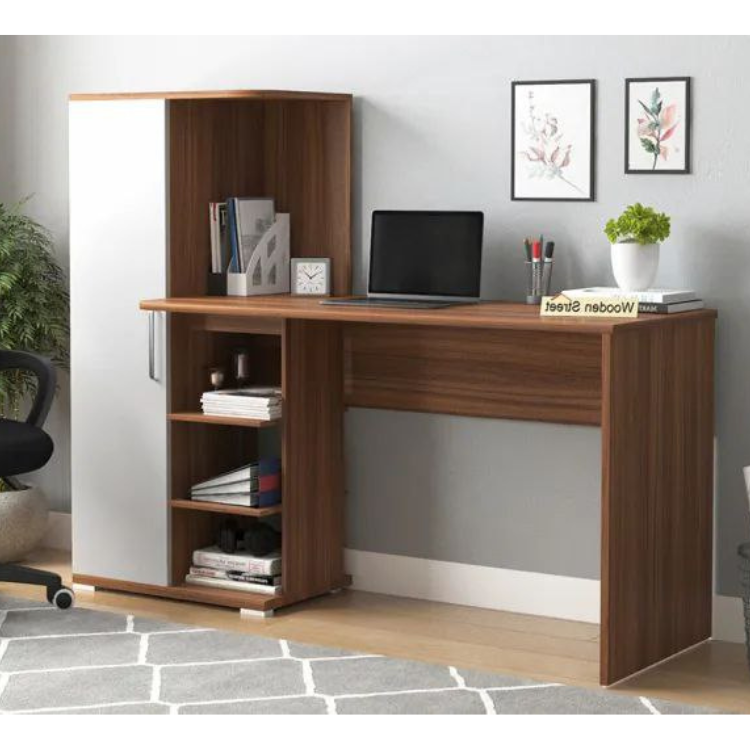 Modern Home Office Computer Table Study Table Laptop Desk With Shelves ...