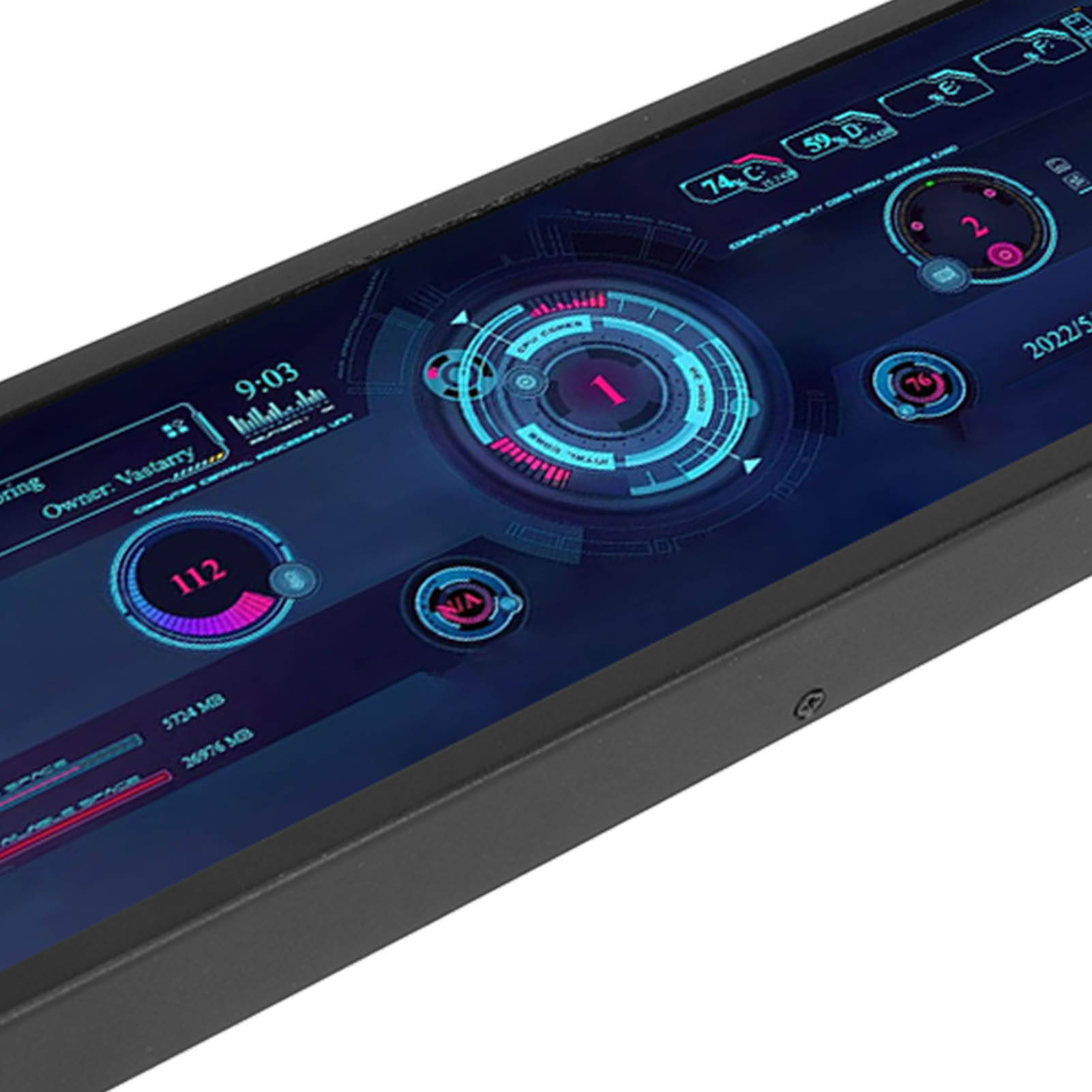 PC CPU Data Monitor 7.9 Inch IPS Customizable Theme Editor Auto Off USB ...