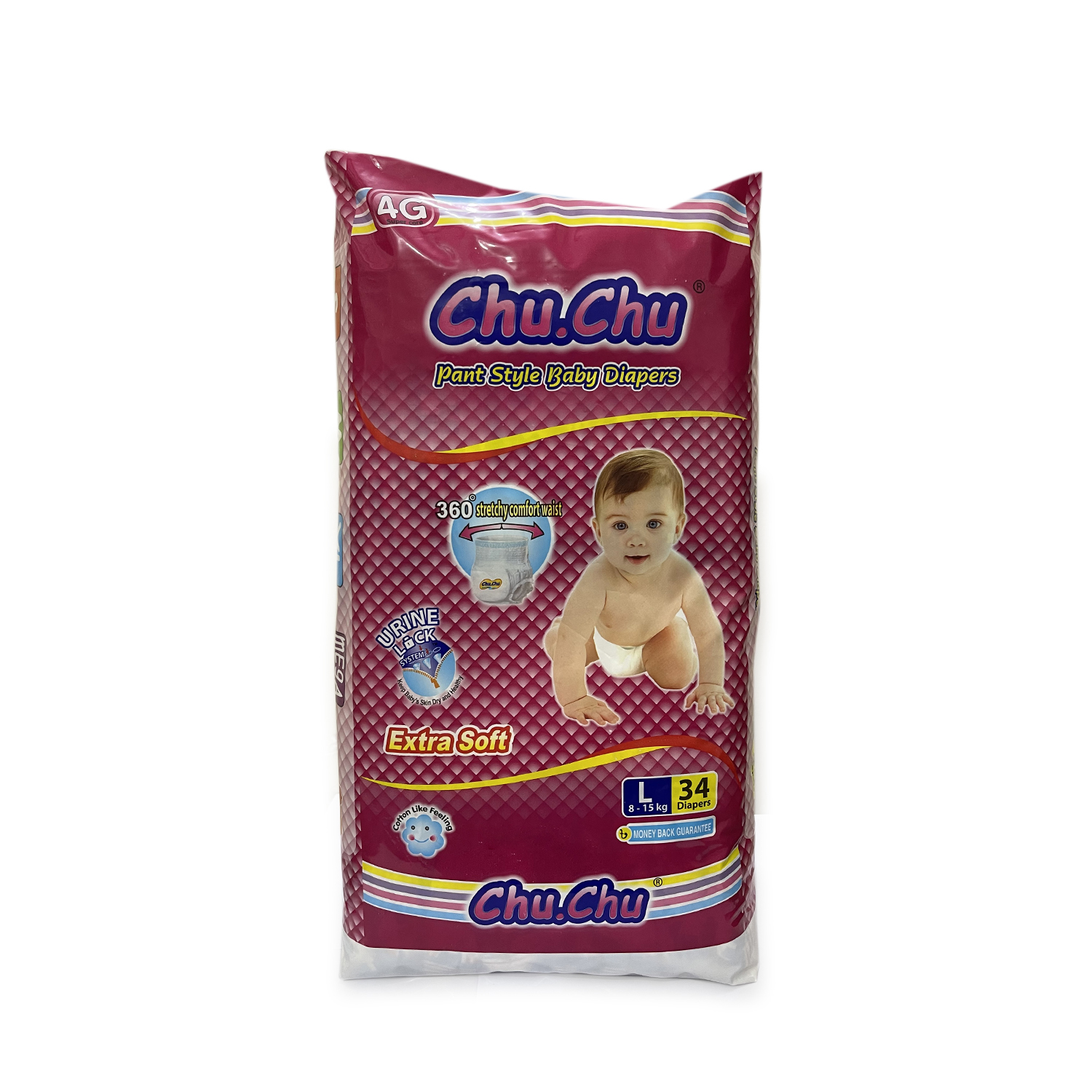 Chu Chu Pants Diaper L 34 (Baby weight 8-15 kg) | Daraz.com.bd
