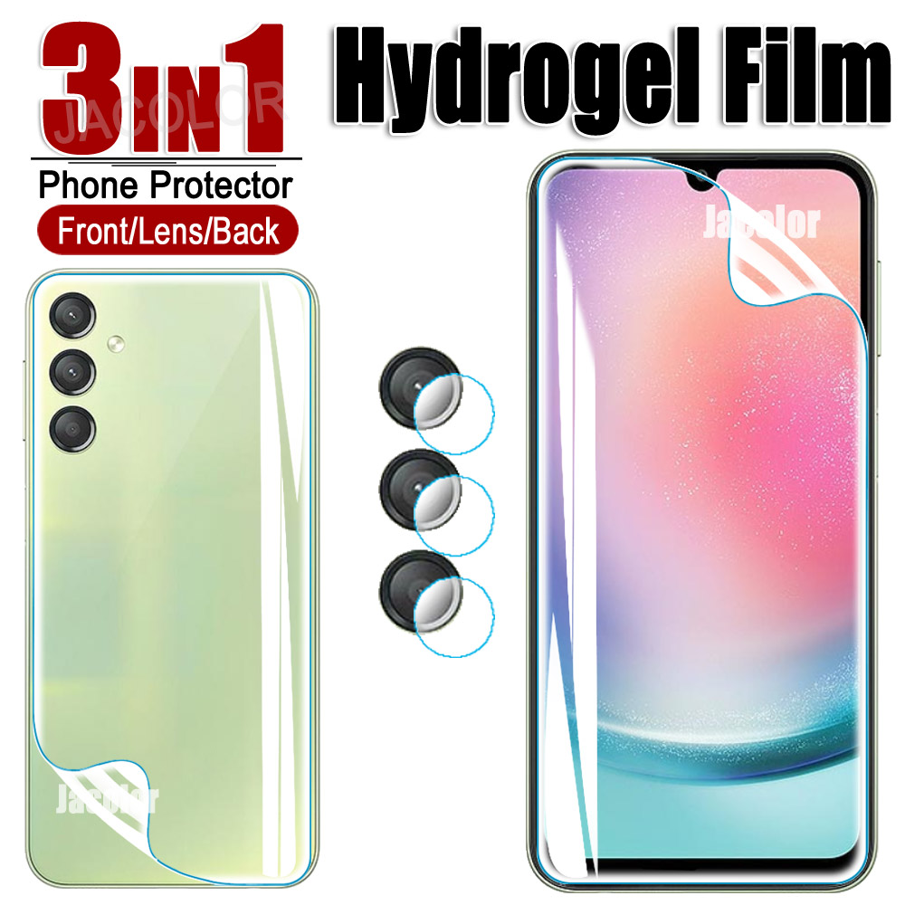 3in1 Front Back Hydrogel Film For Samsung Galaxy A55 A35 A25 A15 5G A05 A05S A24 34 A54 Screen ...