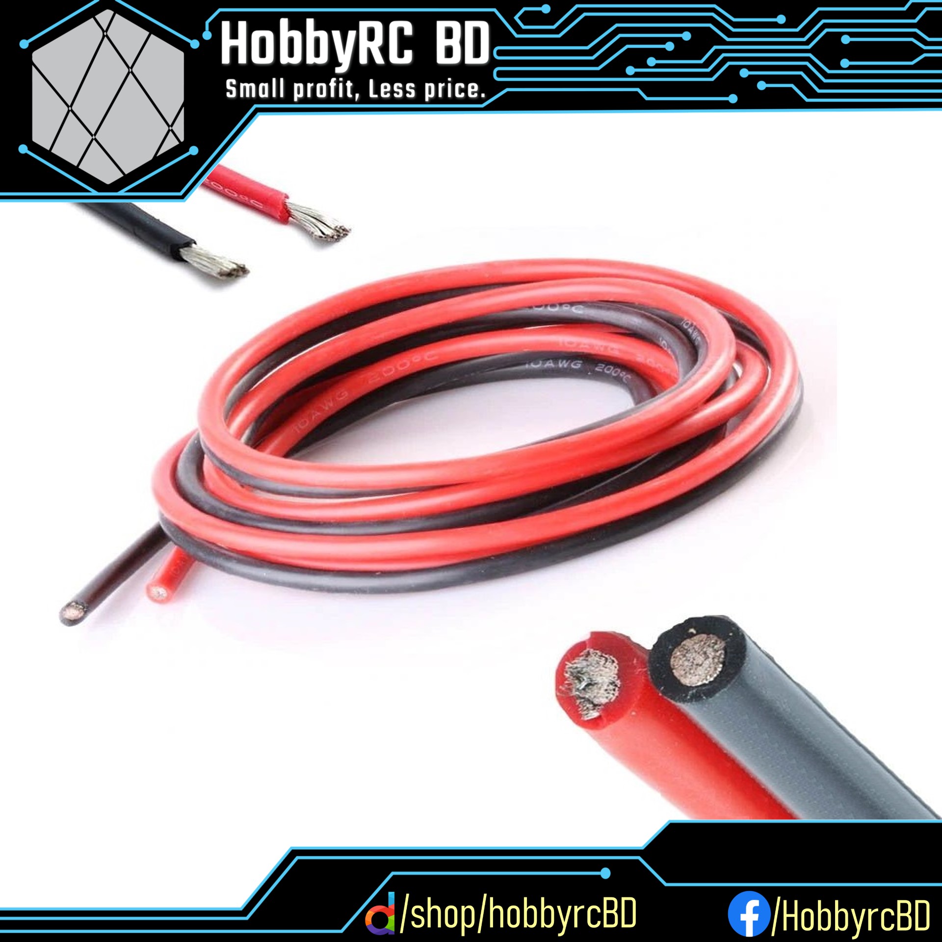 High Temperature Silicone Wire 10/12/14/16/18/22 AWG (2 Feet) | Daraz ...