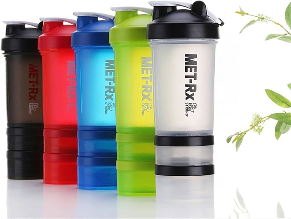 Sport Shaker Water Bottle 3 In 1 - Spider Shaker Cyclone Shaker Gym ...