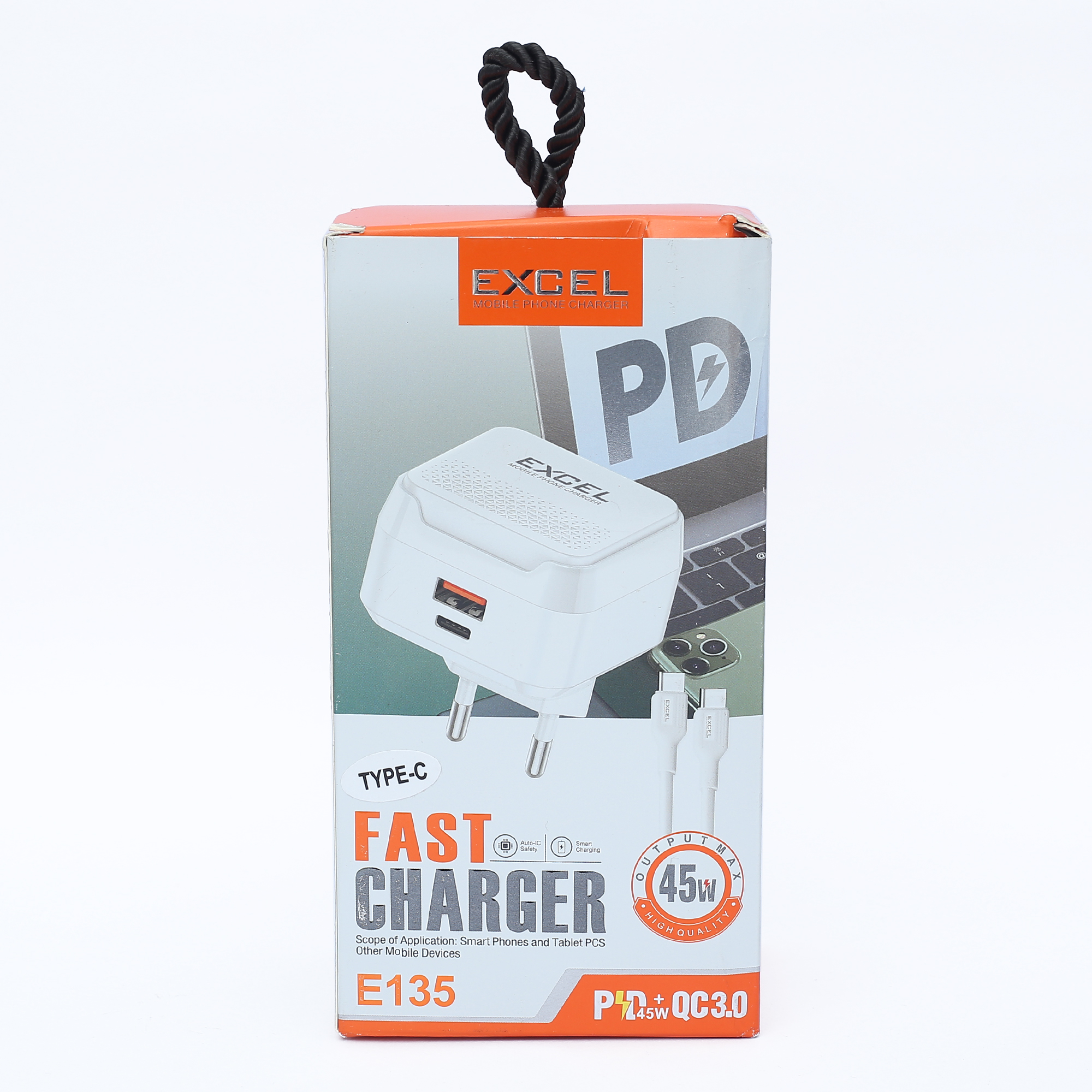 Excel E135 PD 45W High Quality Type-C fast charger QC 3.0 With 2 USB ...