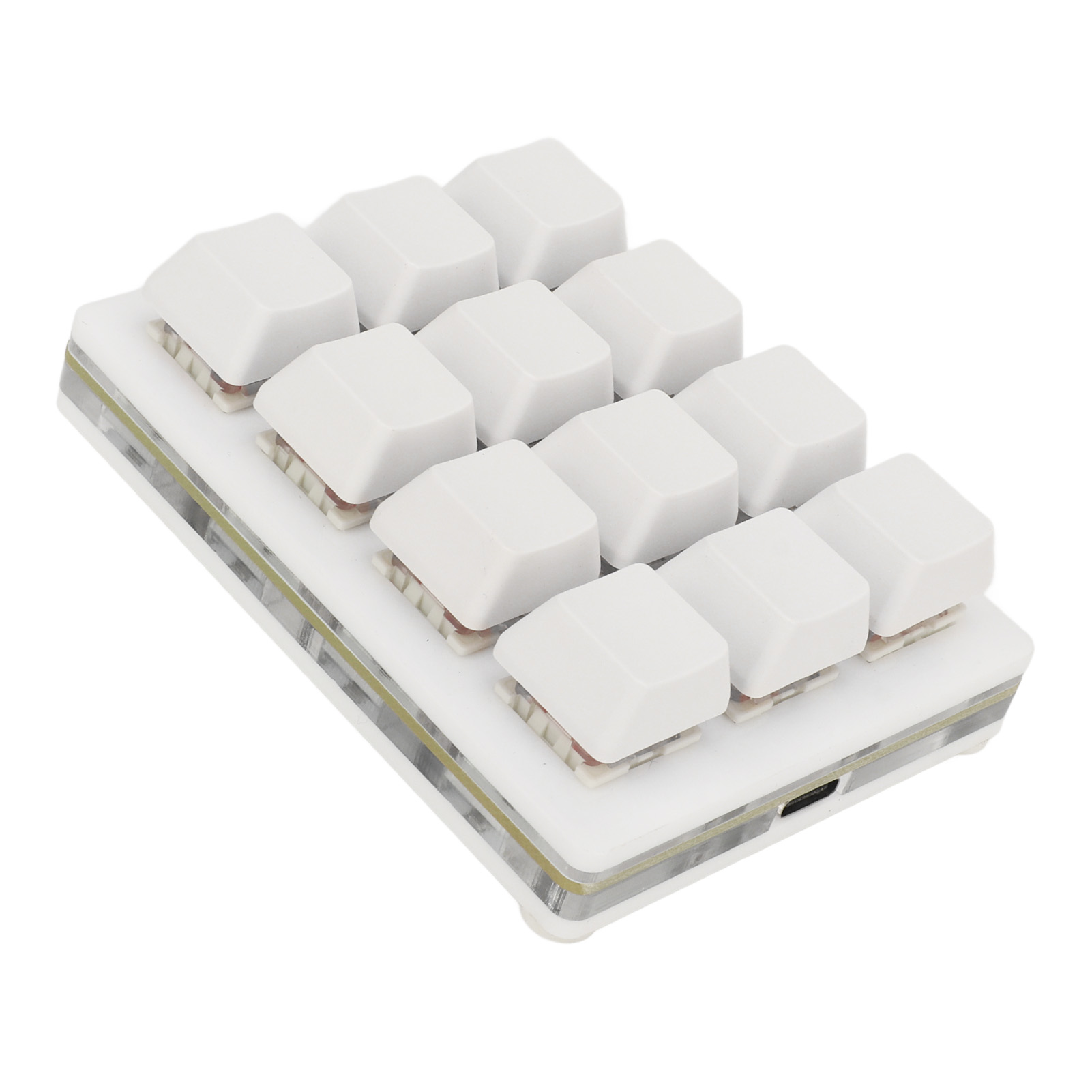 12 Key Mechanical Gaming Keyboard One Handed USB Mini Macro LED Keypad ...