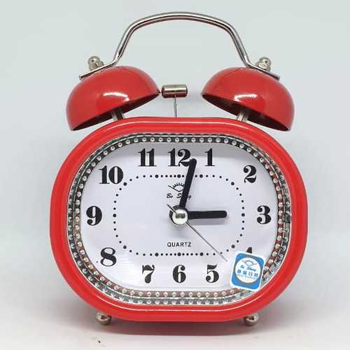 Small Analog Twin Bell Alarm Clock, Cute Triangle Shape with Backlight ...