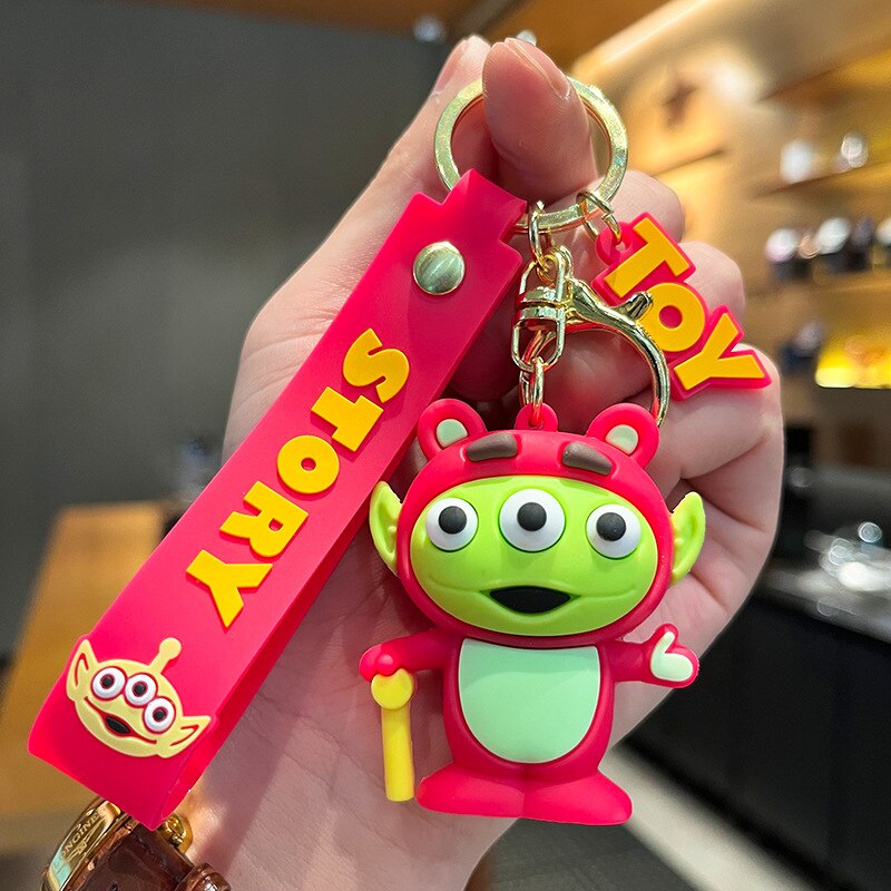 Disney Toy Story Keychains Anime Buzz Lightyear Woody Lotso Keyring ...