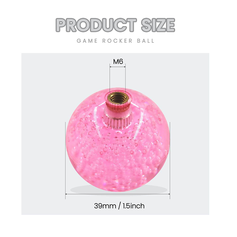 1 PCS Crystal Joystick Ball Top Handle Rocker M6 Screw Head Arcade Game ...