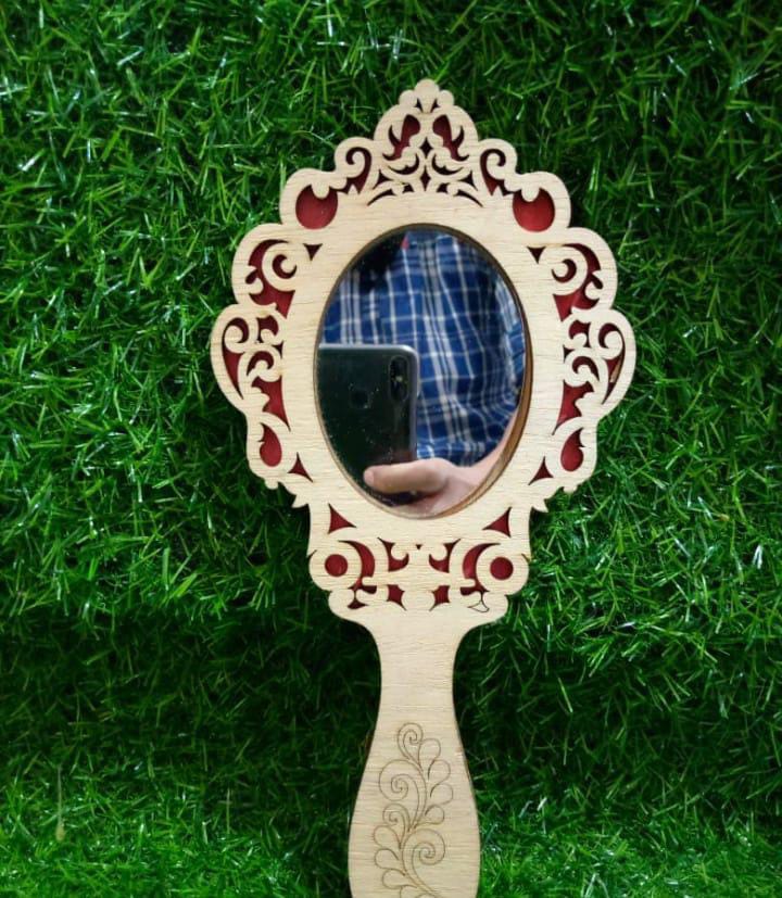 Wooden Hand Mirror | Daraz.com.bd