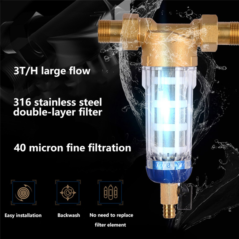 Pre Filter Purifier Whole House Spin Down Sediment Water Filter Central ...