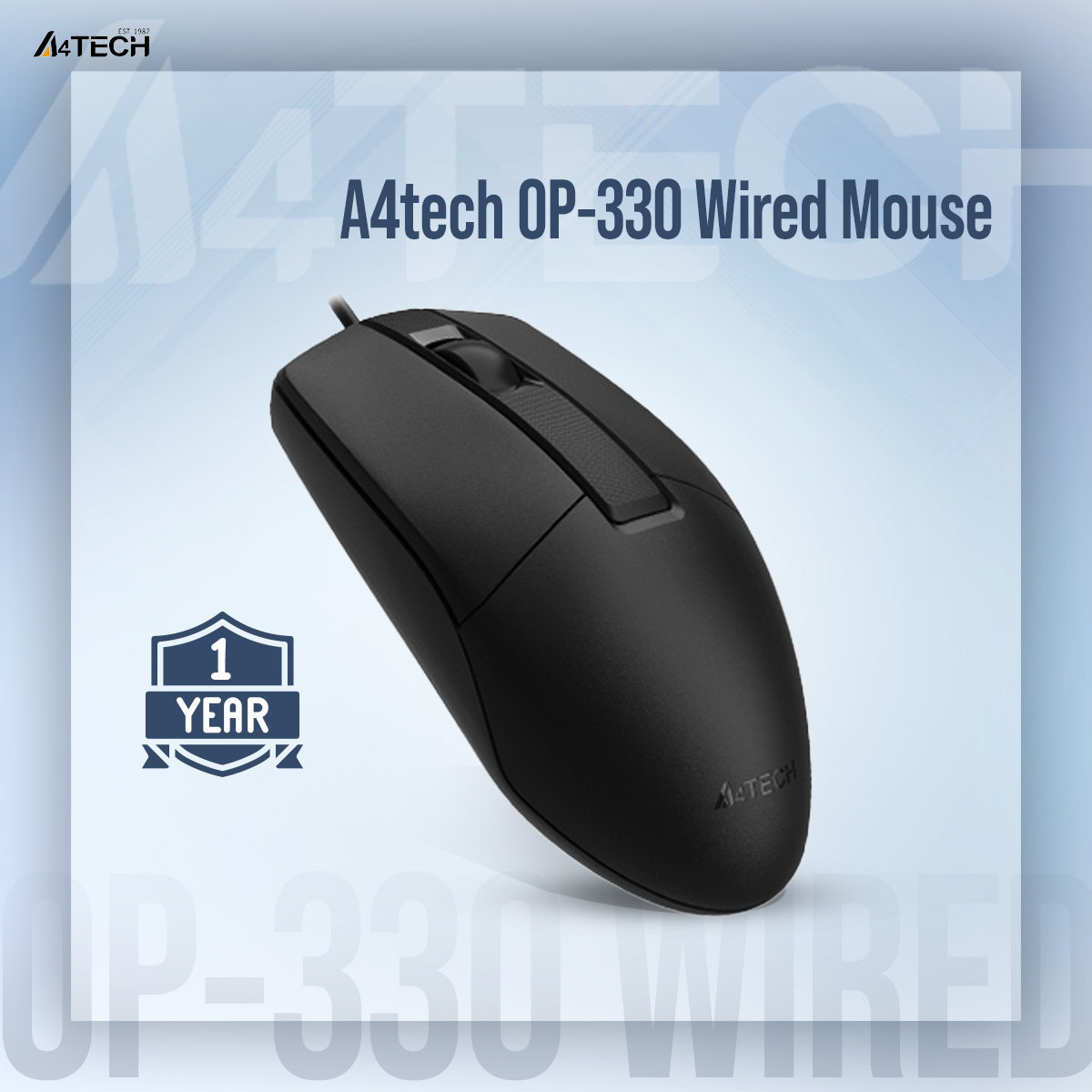 A4tech OP-330 Wired Mouse - 1200 DPI - For PC Laptop - Black | Daraz.com.bd