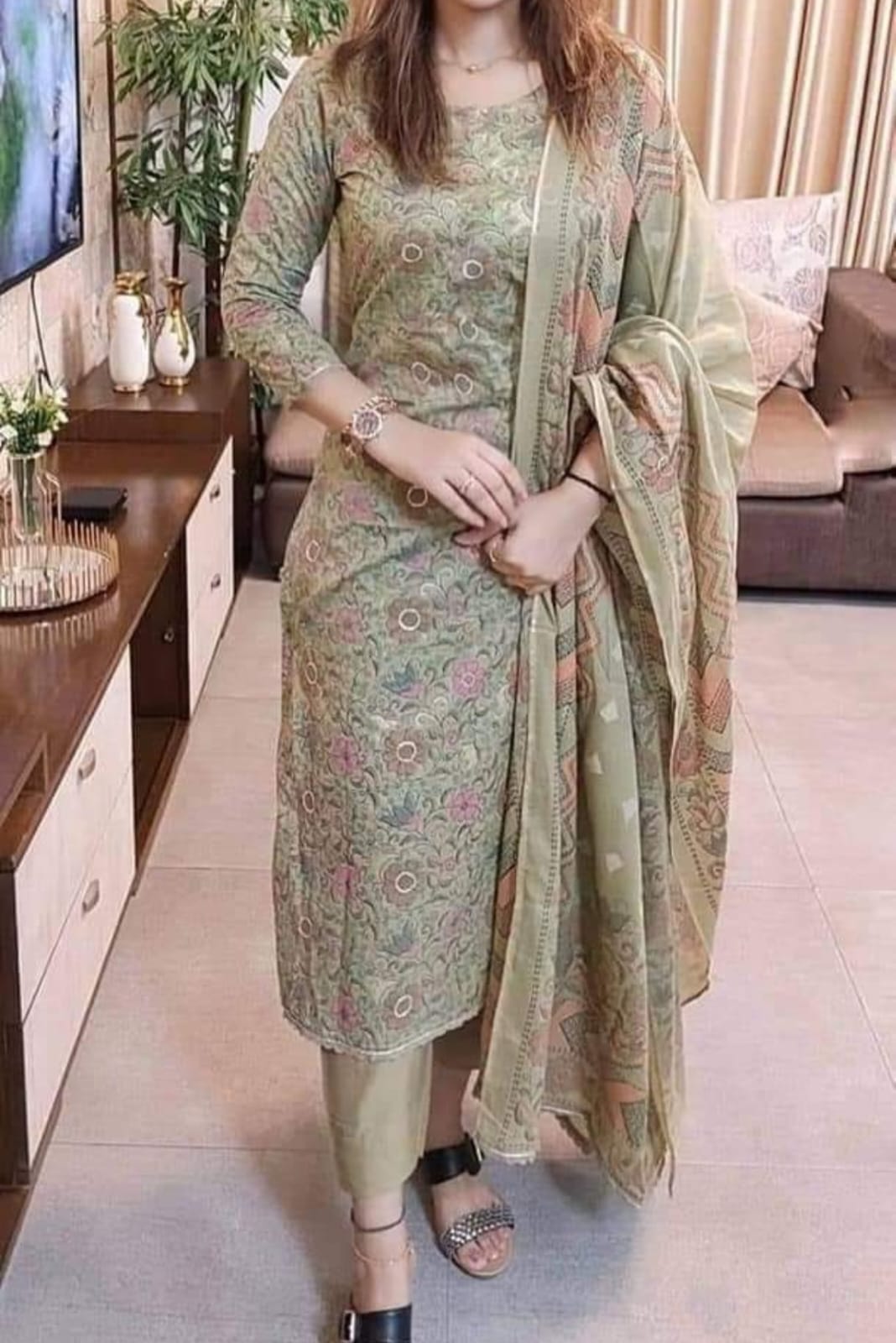 Unstitched Afsan & Screen Print Exclusive Stylist & Fashionable Three ...