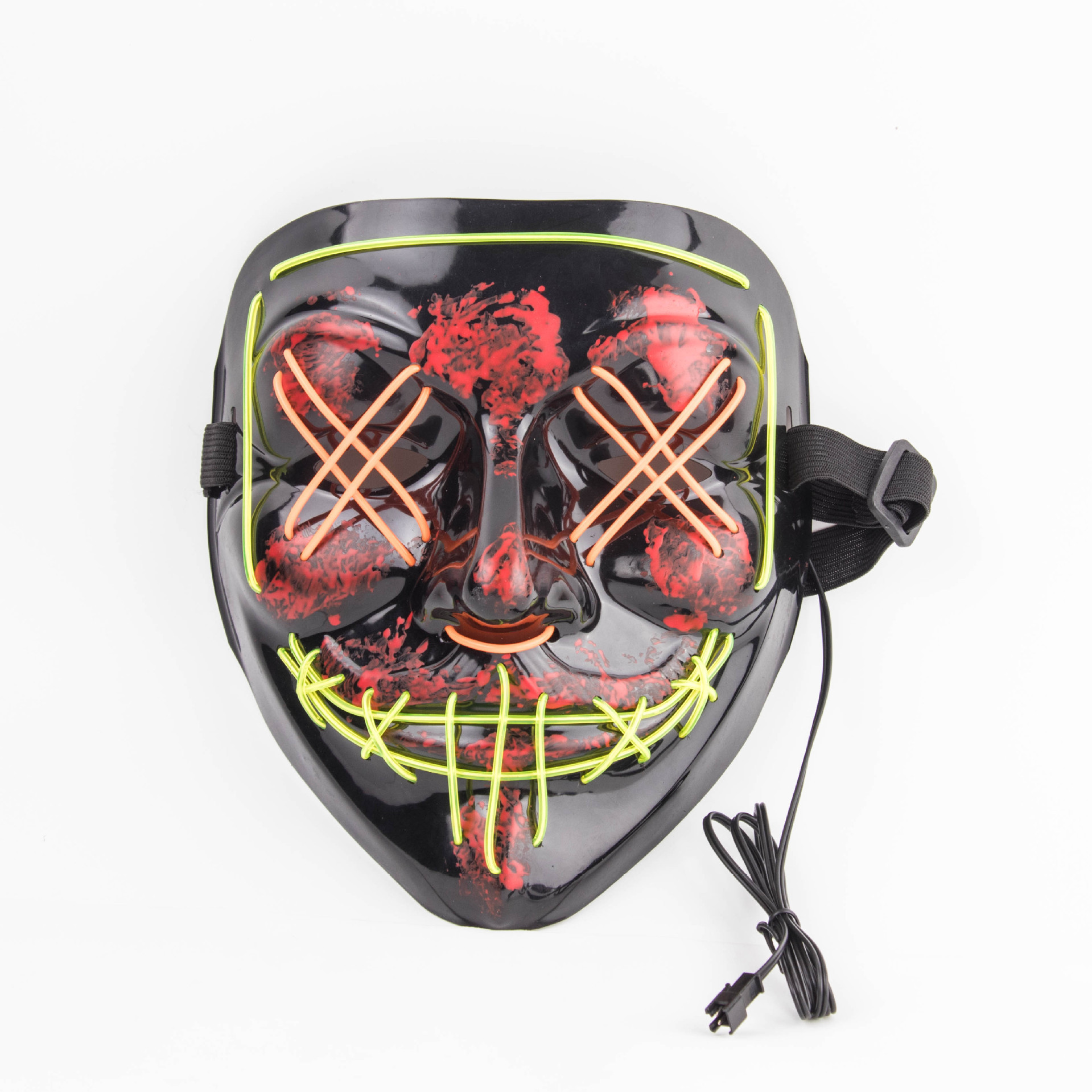 halloween party glow mask tik tok grimace fluorescent smiley face mask ...