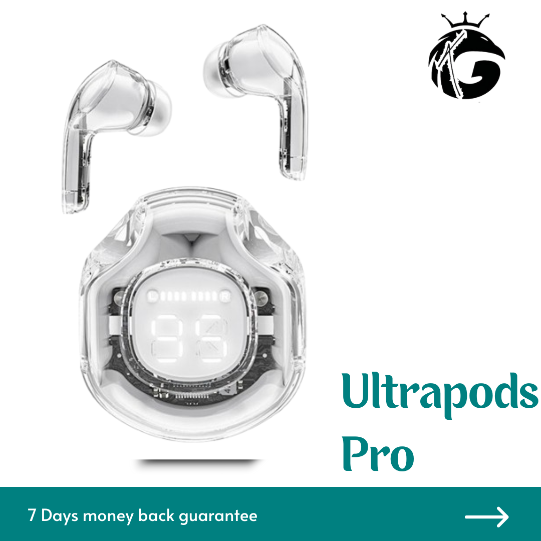 Ultrapods Pro True Wireless Earbuds with Display Transparent Design ...