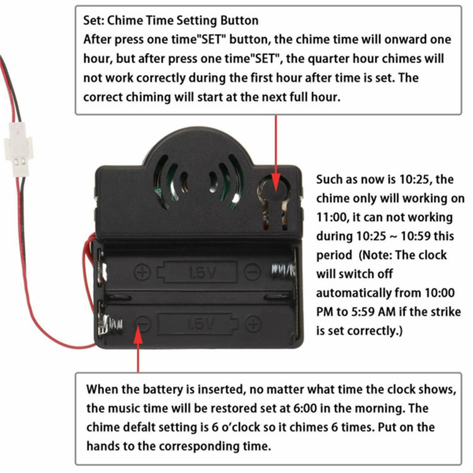 DIY Hourly Time Swing Movement Quartz Pendulum Trigger Clock Chime ...