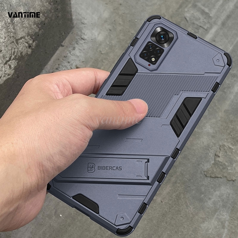 Vantime for Xiaomi Redmi Note 11S / Redmi Note 11 4G Case Kickstand Ultra Thin Shockproof Matte ...