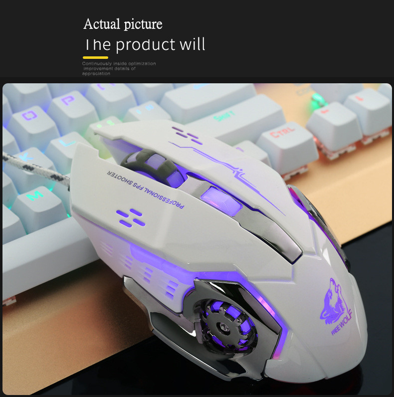 Professional Wired Gaming Mouse 6 Buttons 4000 DPI LED Optical USB ...