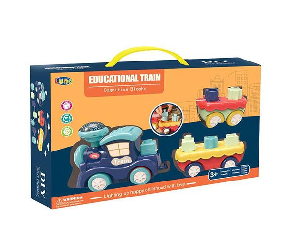 Shape-matching toy train with light and sound 37.5 cm | Daraz.com.bd