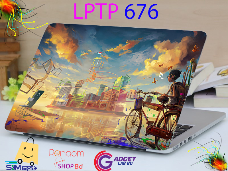 LPTP - 676 Cycle Boy Laptop Sticker Laptop Skin Sticker & Laptop Skin ...