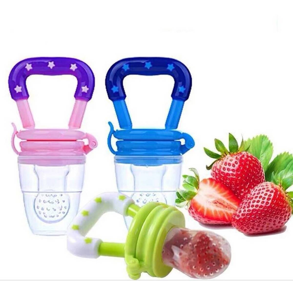 Baby Fresh Food Feeder, Silicone Nipple Teething Toy-Silicone Pouches ...