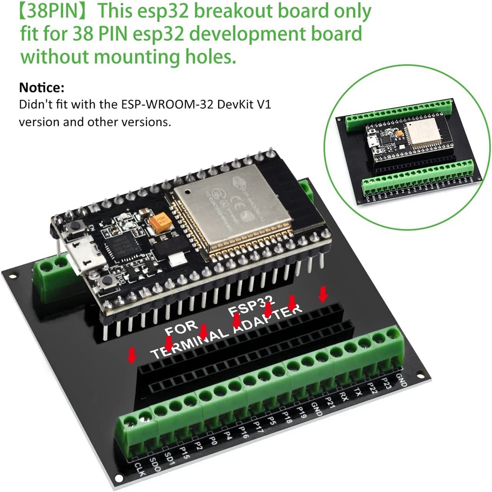 ESP32 Breakout Board GPIO 1 Into 2 Compatible with NodeMCU-32S 38Pin | Daraz.com.bd