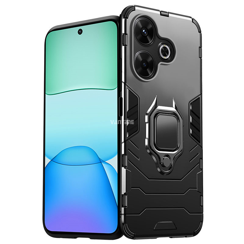 Vantime for Xiaomi Redmi 13 / Poco M6 4G Case Hard Shockproof Stand Holder Cover | Daraz.com.bd