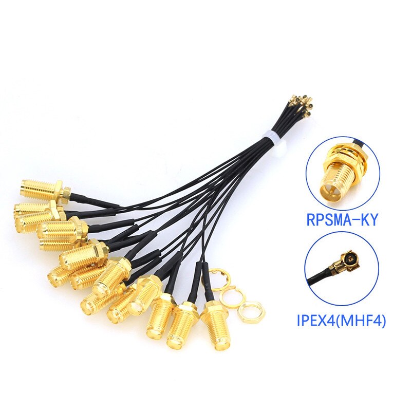 5Pcs SMA Connector Cable Female to IPEX4 IPX4 MHF4 to SMA Female RF0.81 ...