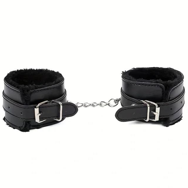 Explosive Leather Plush Shackles Foot Shackles With Chain, Multi-Color ...