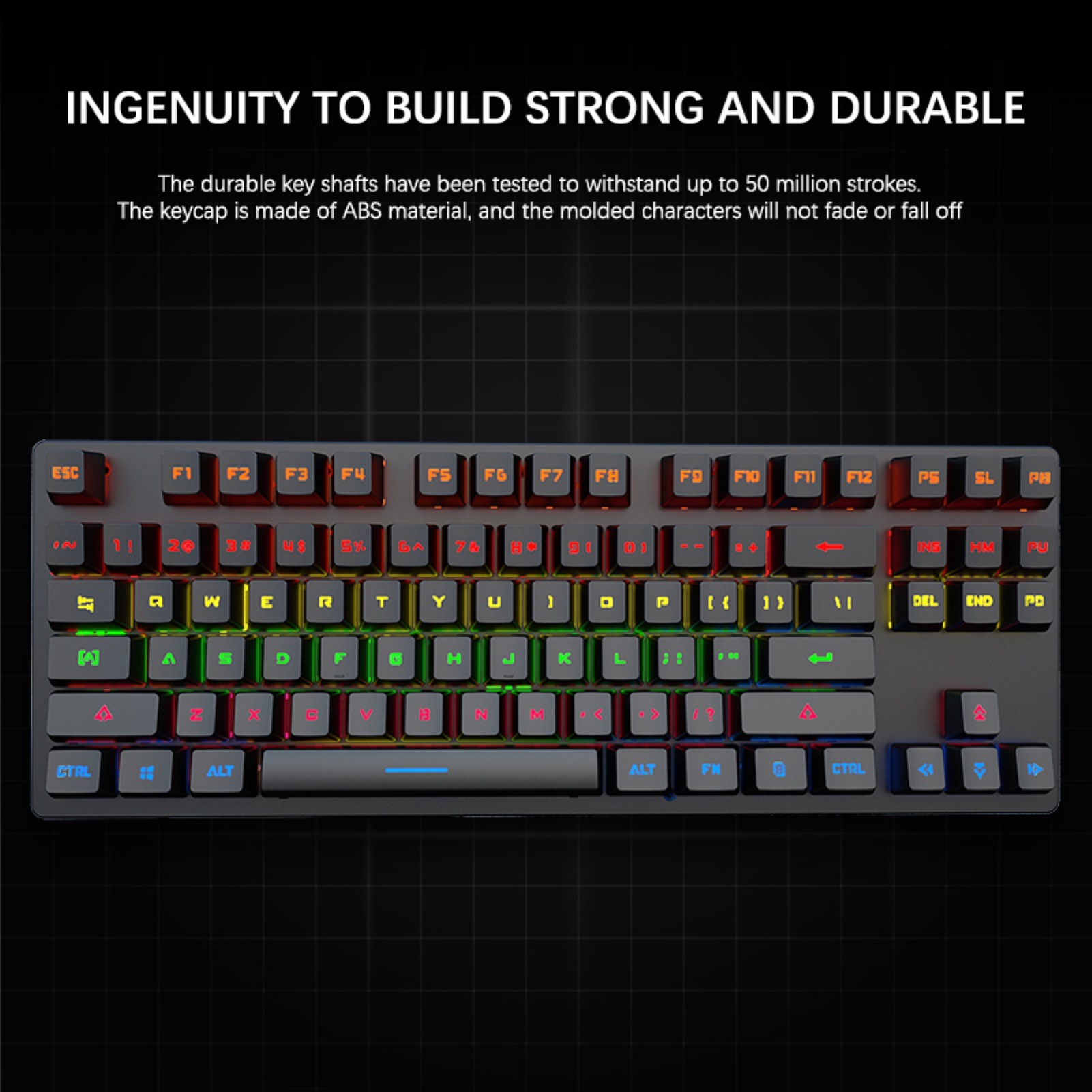 Keyboard Fine Workmanship 87 Keys USB Gaming Mechanical Keyboard ...