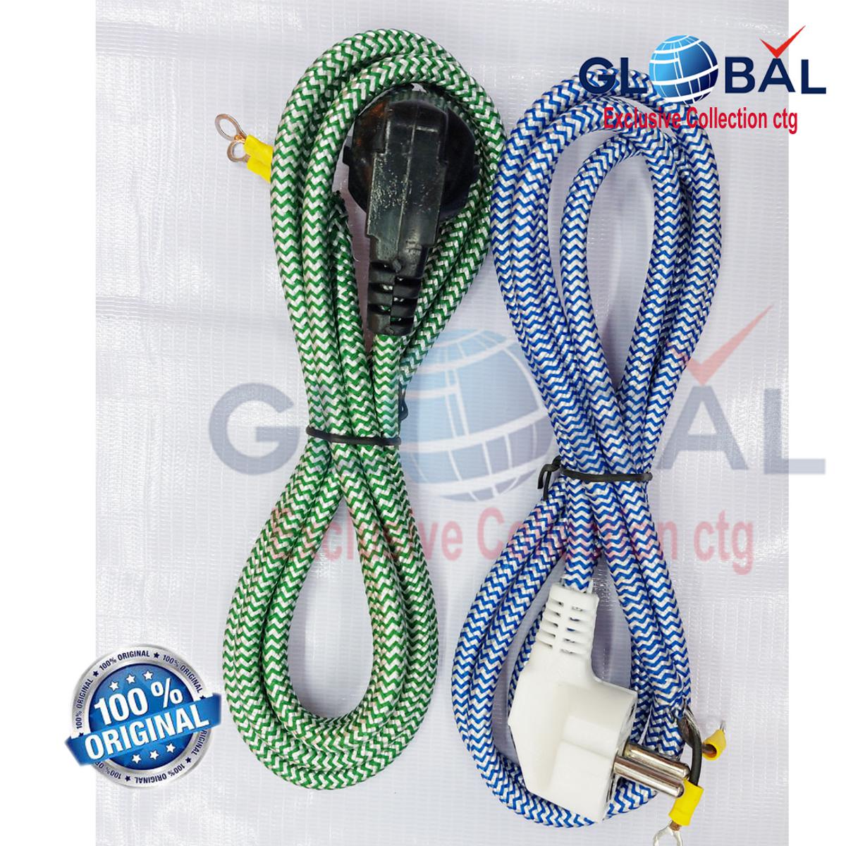 Iron Cable Heavy duty With 2 Pin Plug - Multi Plug | Daraz.com.bd