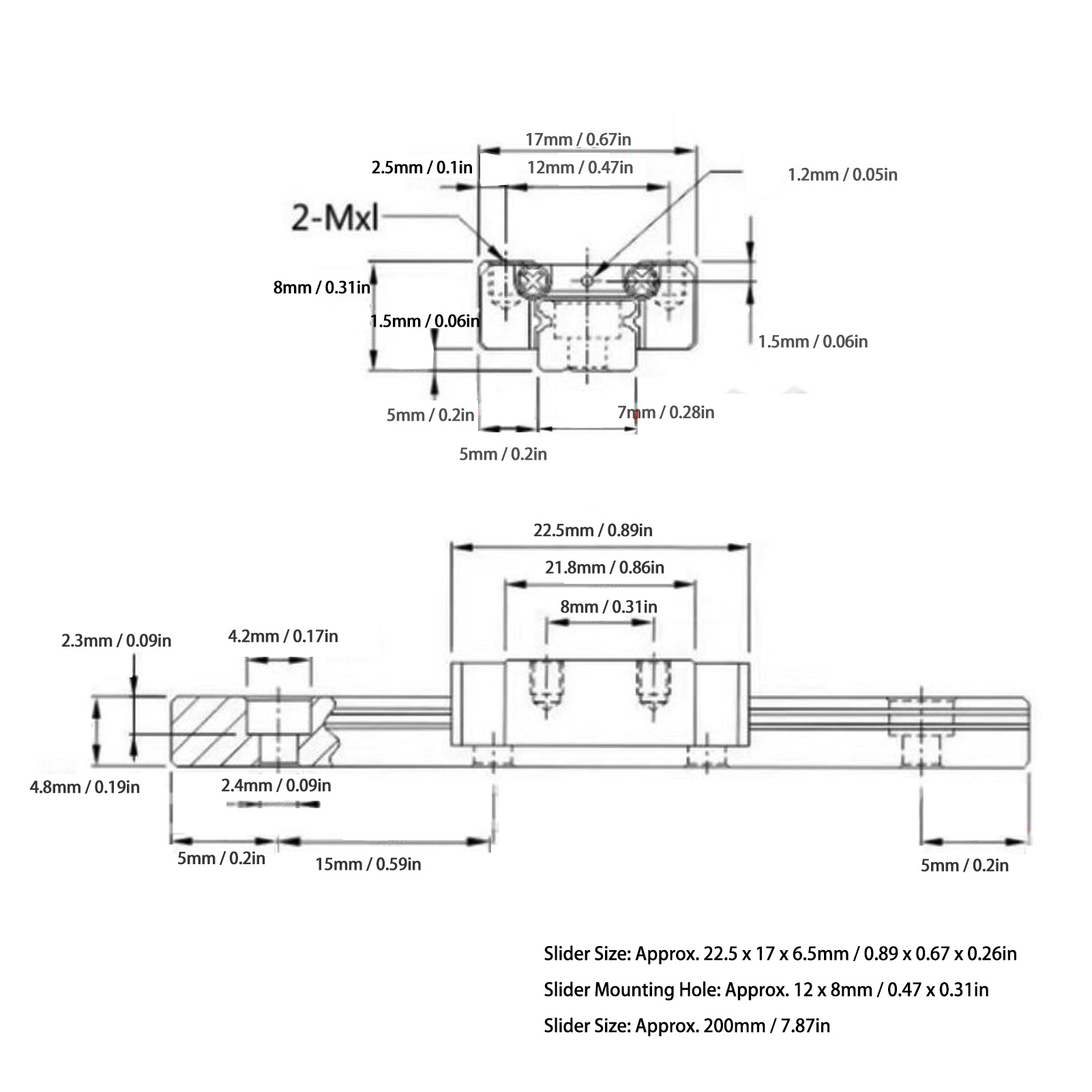 CNC Linear Guide Rail Linear Motion Guideway Rail Bearing Block With ...
