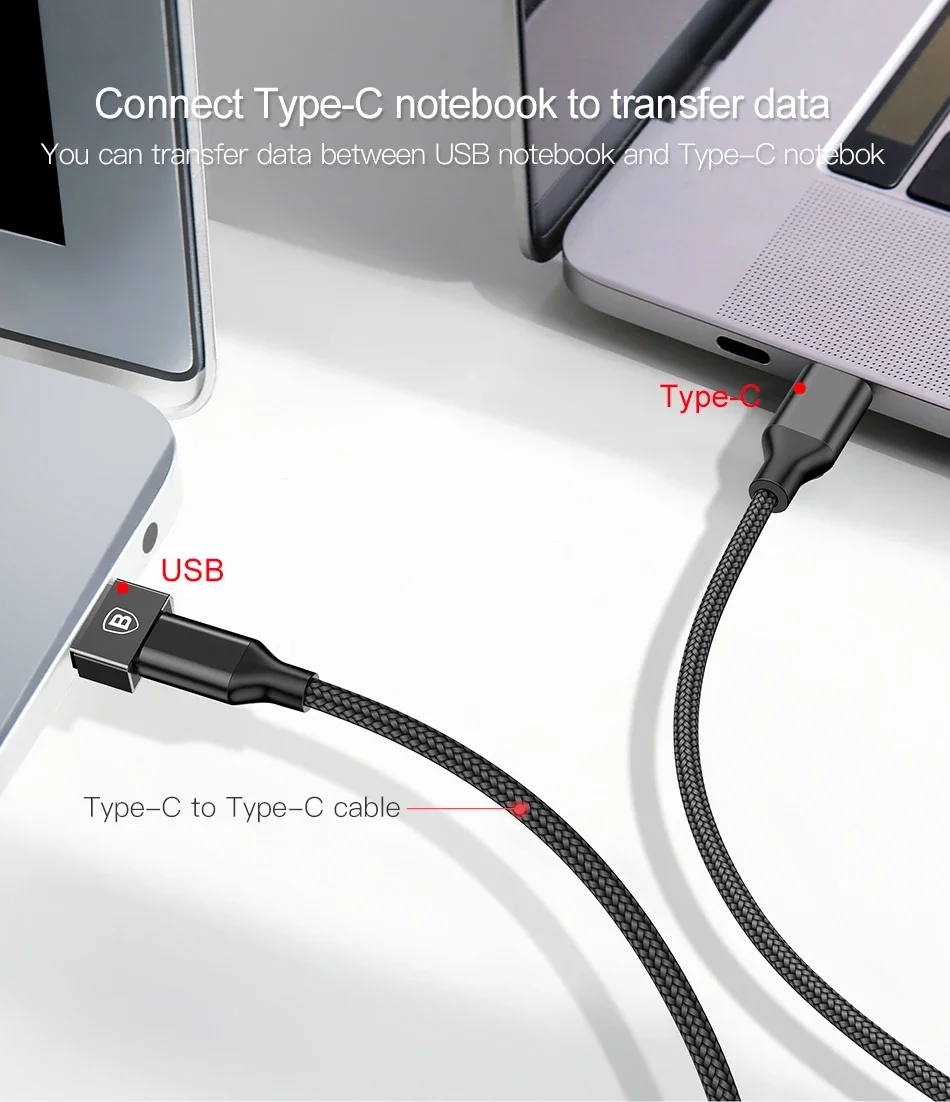 Baseus USB Male to Type-C Female Adapter Converter CATJQ-A01